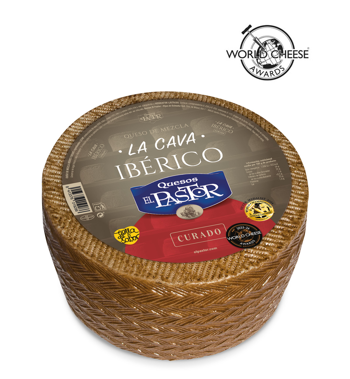 QUESO IBÉRICO CURADO LA CAVA PIEZA 3 KG - Quesos El Pastor